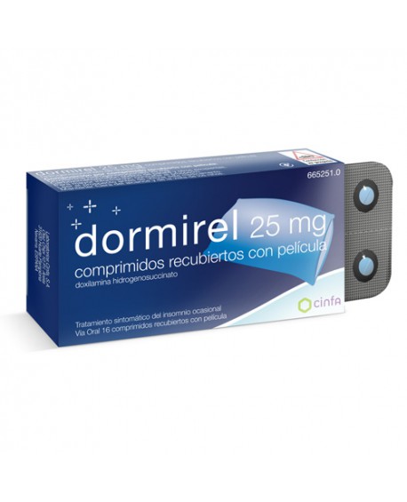 DORMIREL 25 MG 16 COMPRIMIDOS RECUBIERTOS